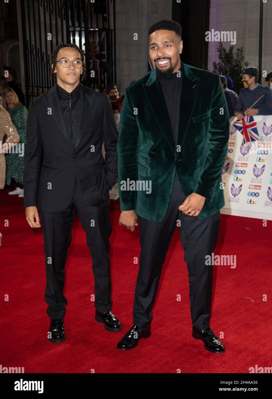 Jordan Banjo (R) attends the Pride of Britain awards in partnership ...
