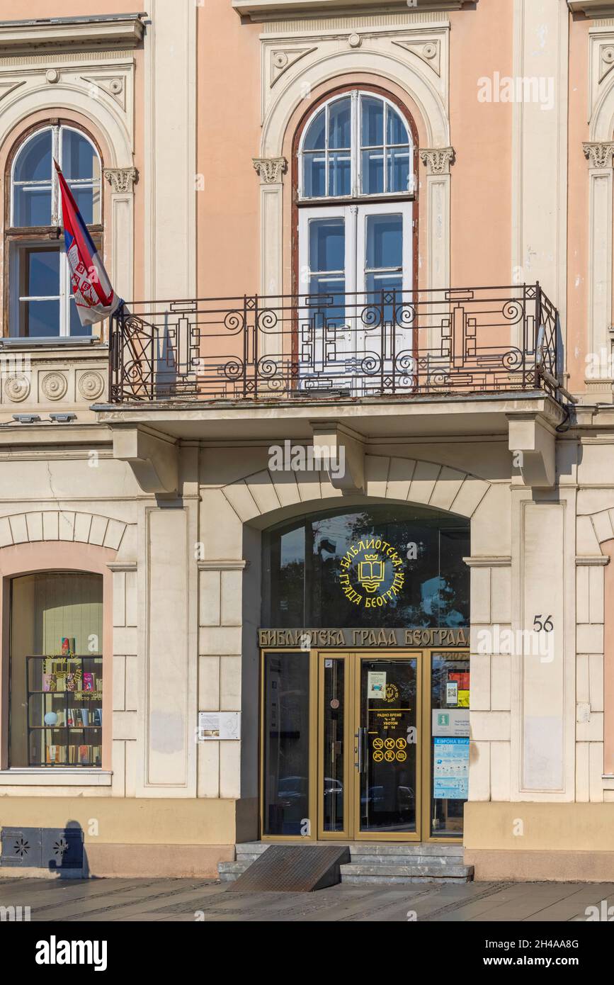 Belgrade, Serbia - October 16, 2021: Belgrade City Public Library ...