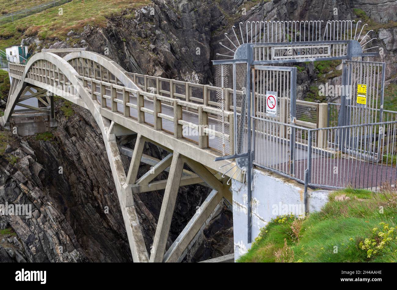 Bridge to Mizen Head Signal Station, County Cork, Ireland Stock Photo ...