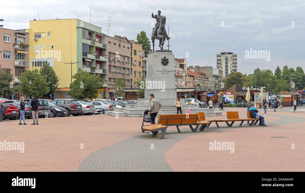 Novi Sad, Serbia - September 21, 2021: King of Serbia Peter I ...