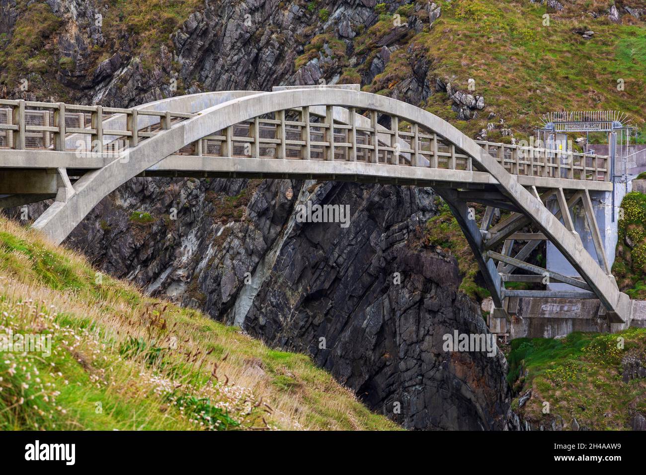 Bridge to Mizen Head Signal Station, County Cork, Ireland Stock Photo ...