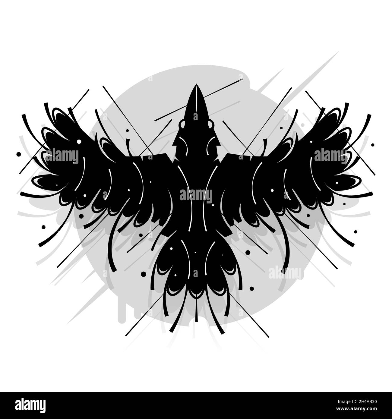 Crow designed on moonlight background graphic vector Stock Vector Image ...