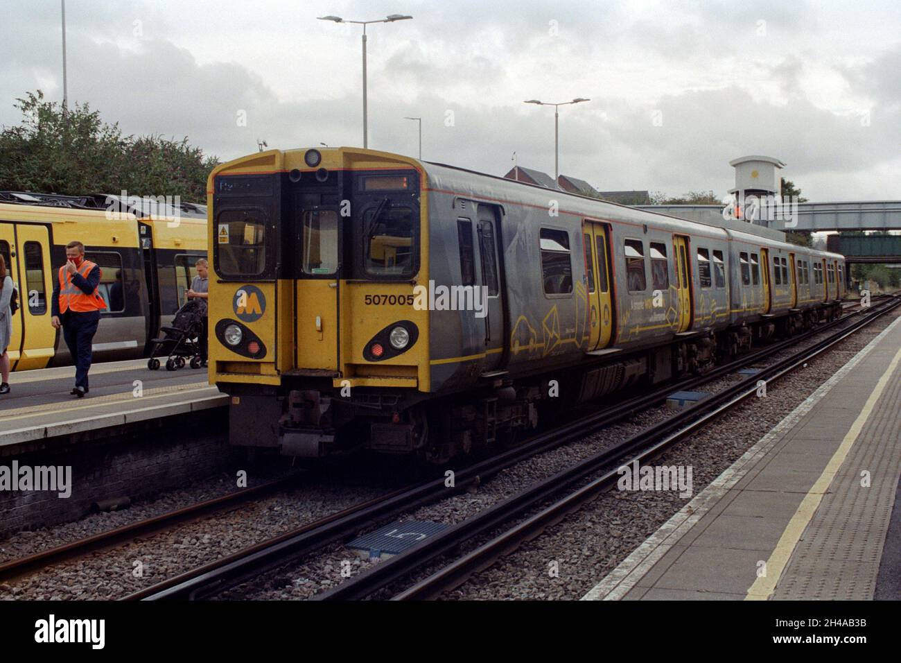 Birkenhead, UK - 11 September 2021: A electric train (Class 507 ...