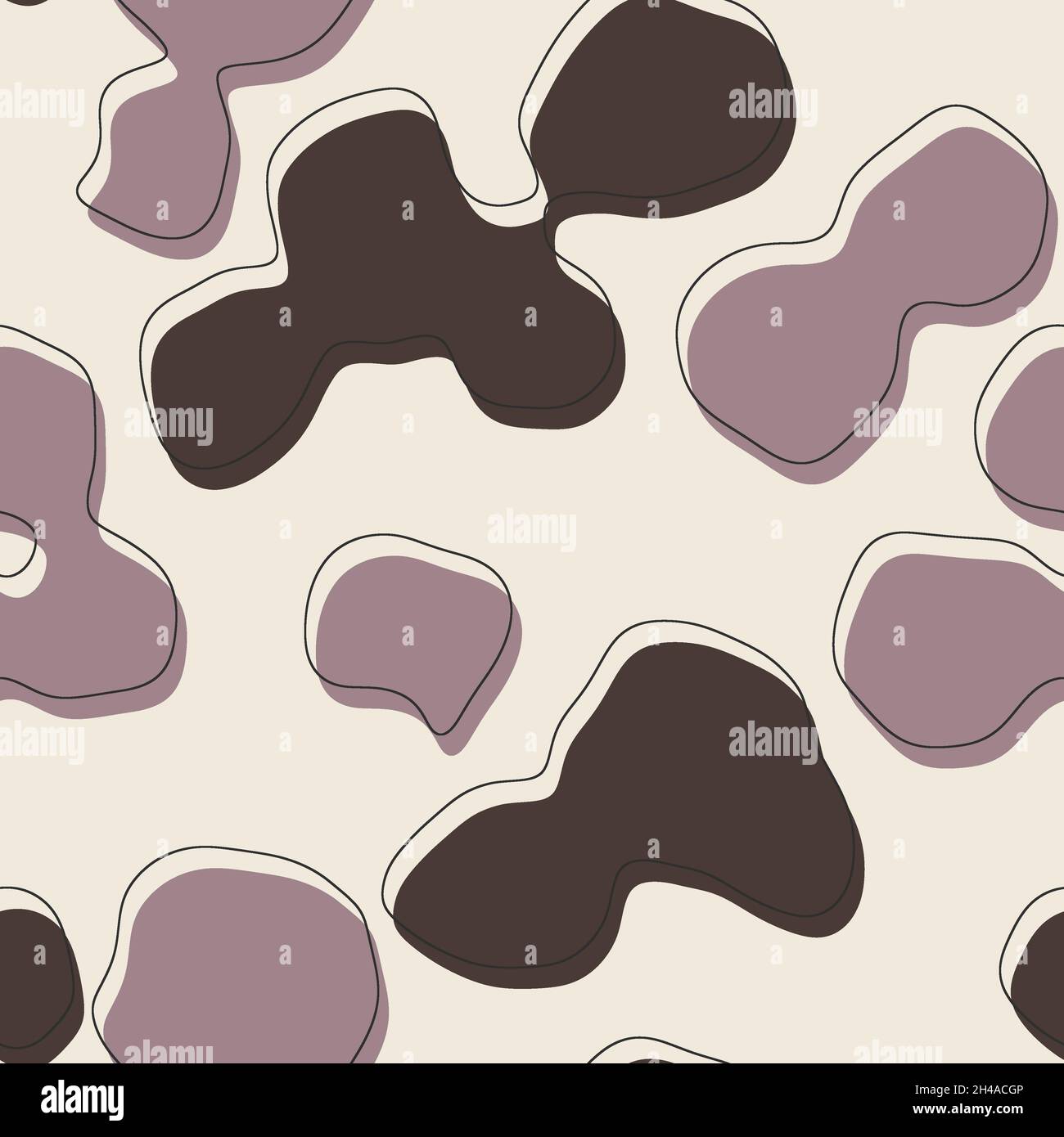 Seamless abstract organic blog shapes in various colors with offset ...