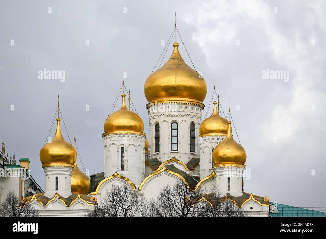 Temples of the Moscow Kremlin. Orthodox cathedrals in the center of the ...