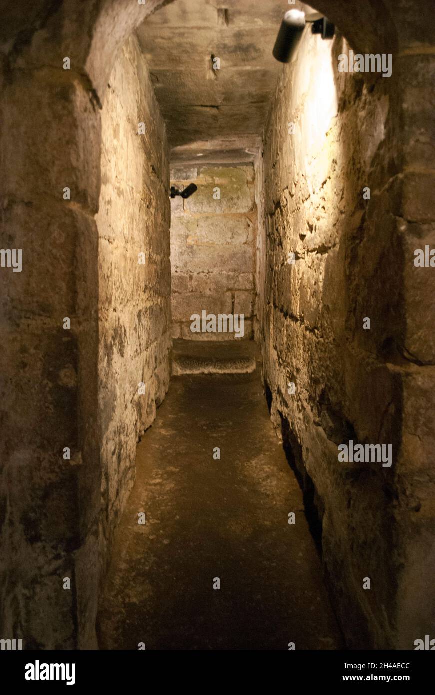 Crypt in Hexham Abbey, Hexham, Northumberland, England, UK Stock Photo ...