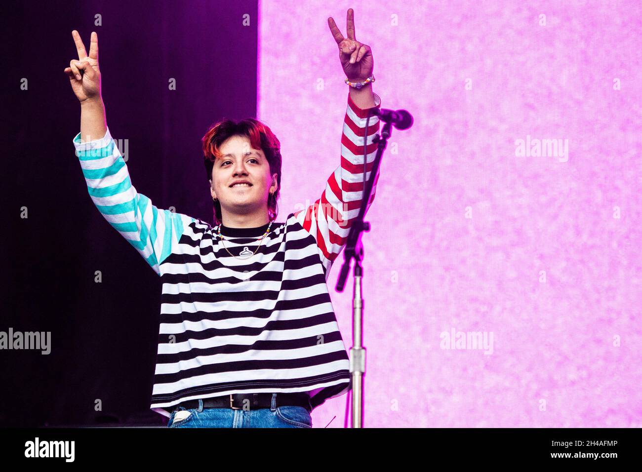 SAN FRANCISCO, CALIFORNIA - OCTOBER 31: Boy Pablo performs during the ...