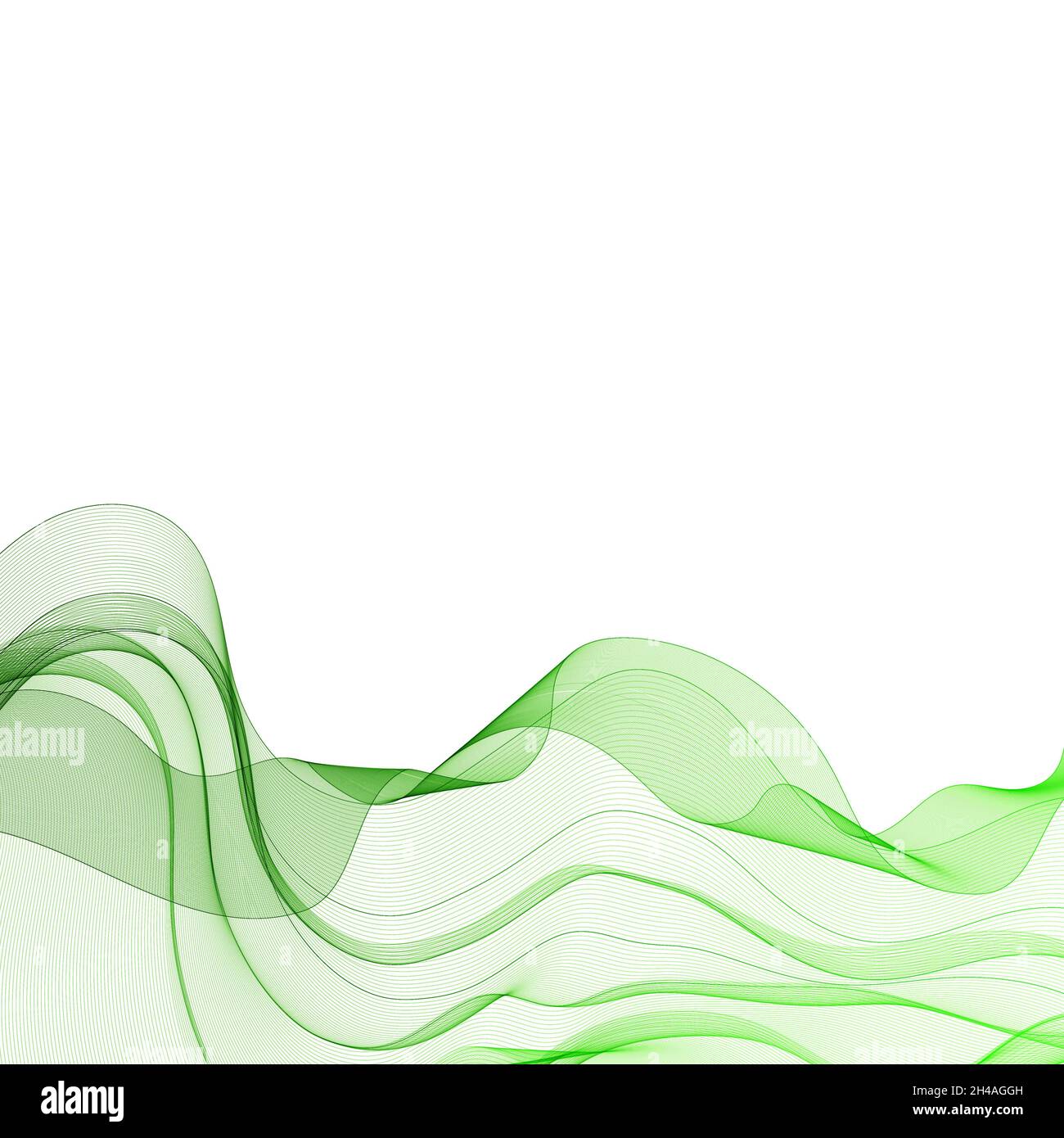 Abstract green wavy lines. Colorful vector background. smoke Transparent green wave Stock Photo ...