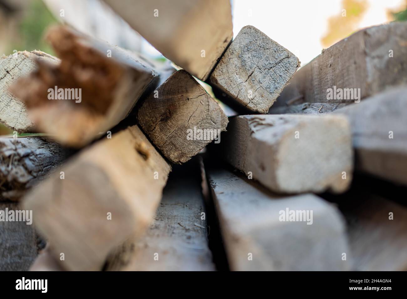Wooden blocks stacked on top of each other close up detailed Stock ...