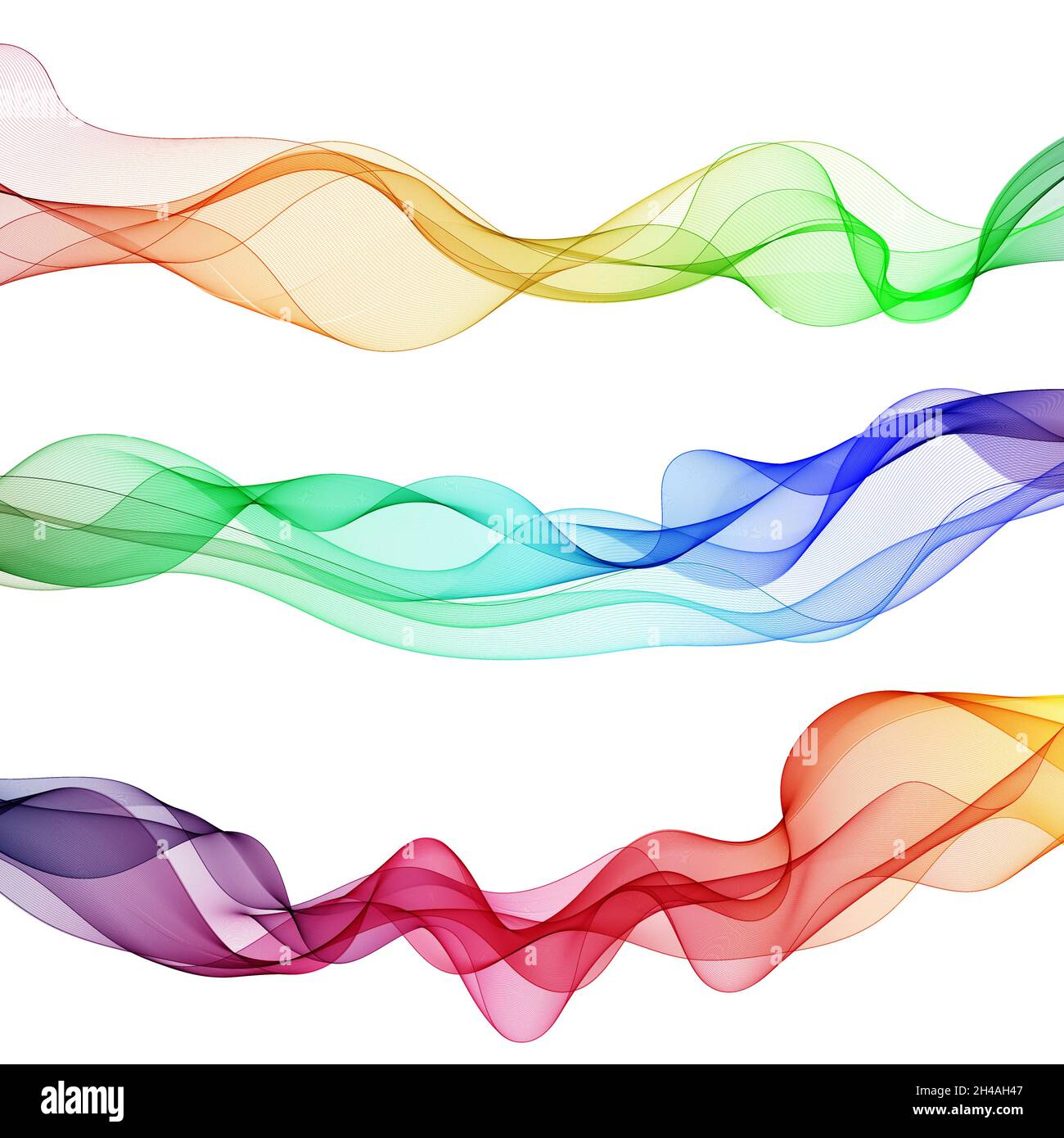 Set of colored abstract vector waves. background picture Stock Photo ...