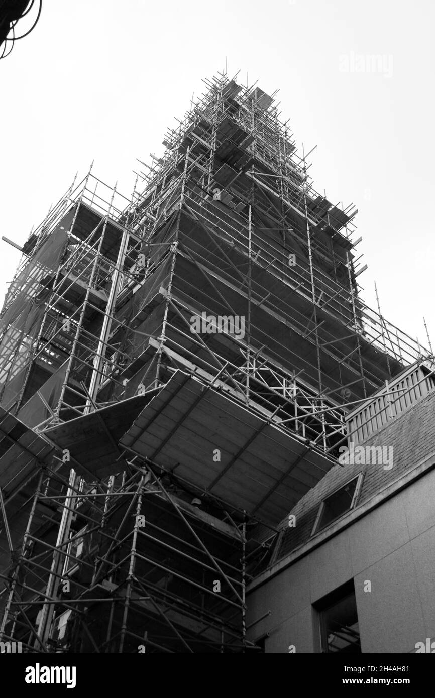 Scotland, Inverness, Highlands, Building Platform, Scaffolding ...