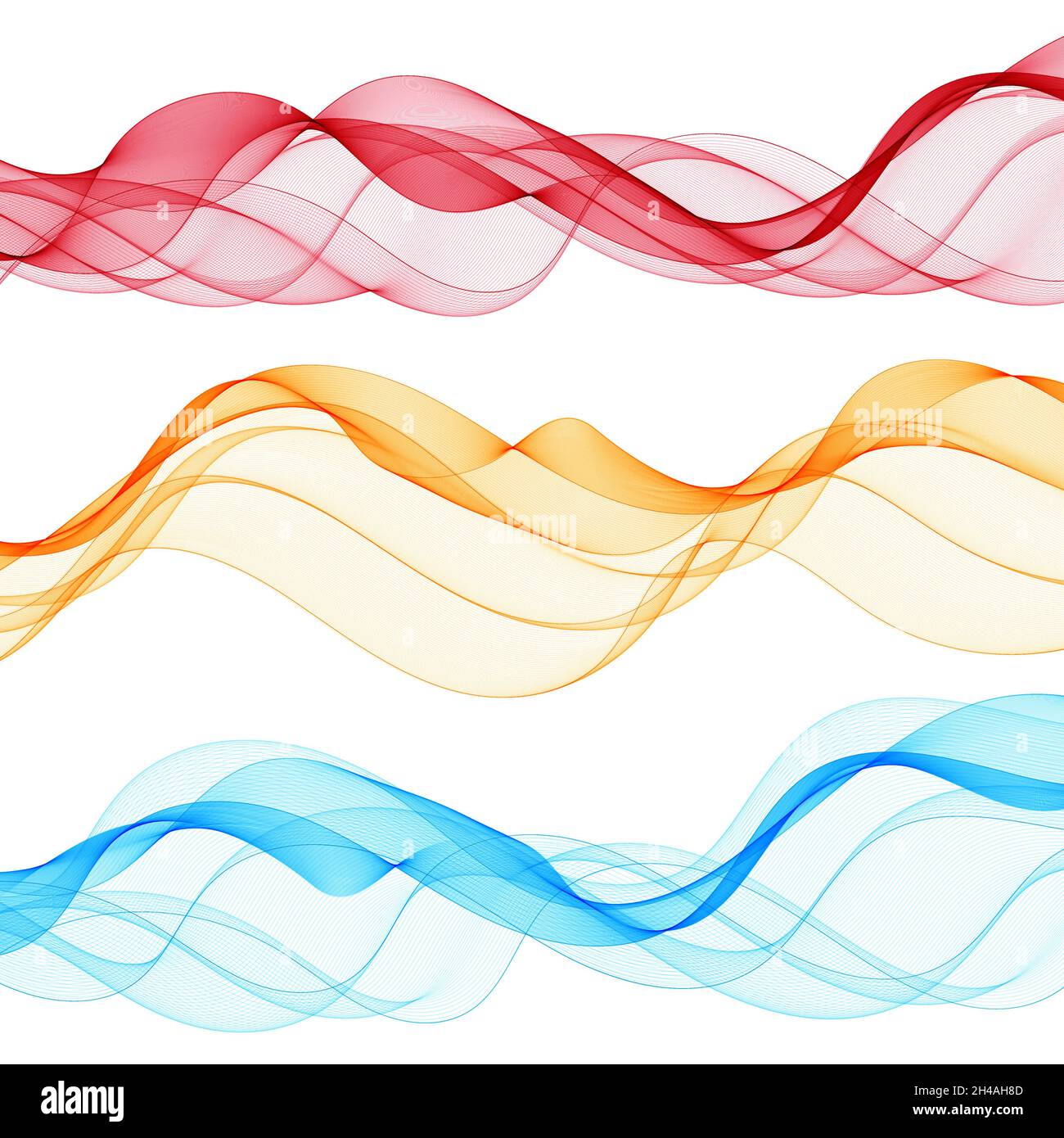 Colored abstract waves. Banner layout. Presentation template. Set of ...