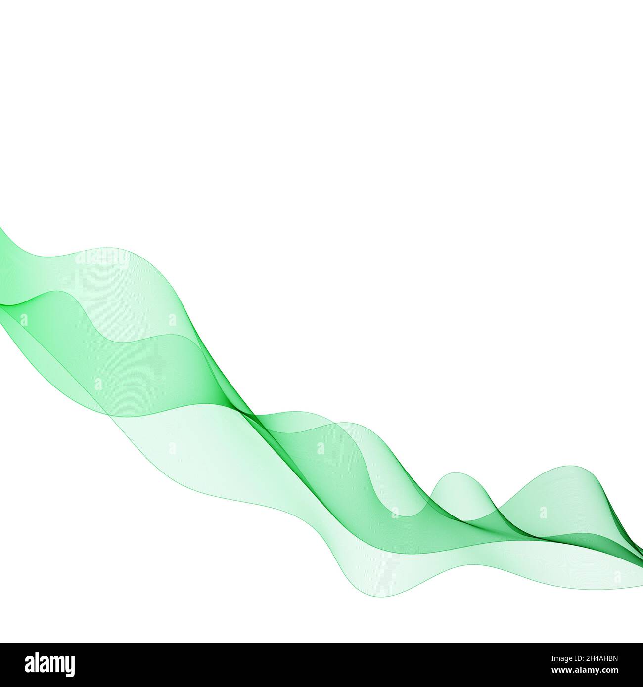 Abstract green wavy lines. Colorful vector background. smoke transparent green wave Stock Photo ...