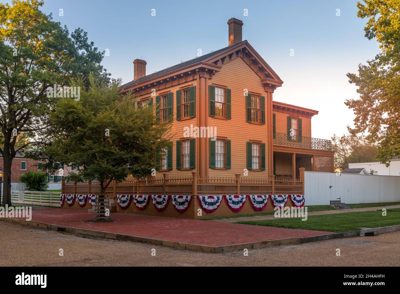 Historic Lincoln Home in Springfield, USA Stock Photo - Alamy