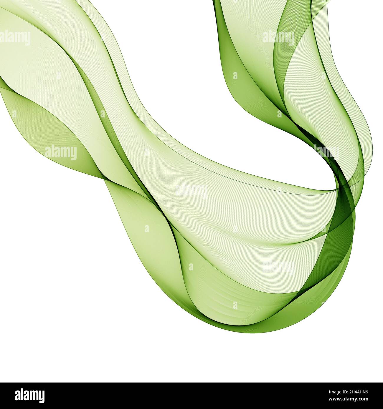 Abstract green wavy lines. Colorful vector background. smoke transparent green wave Stock Photo ...