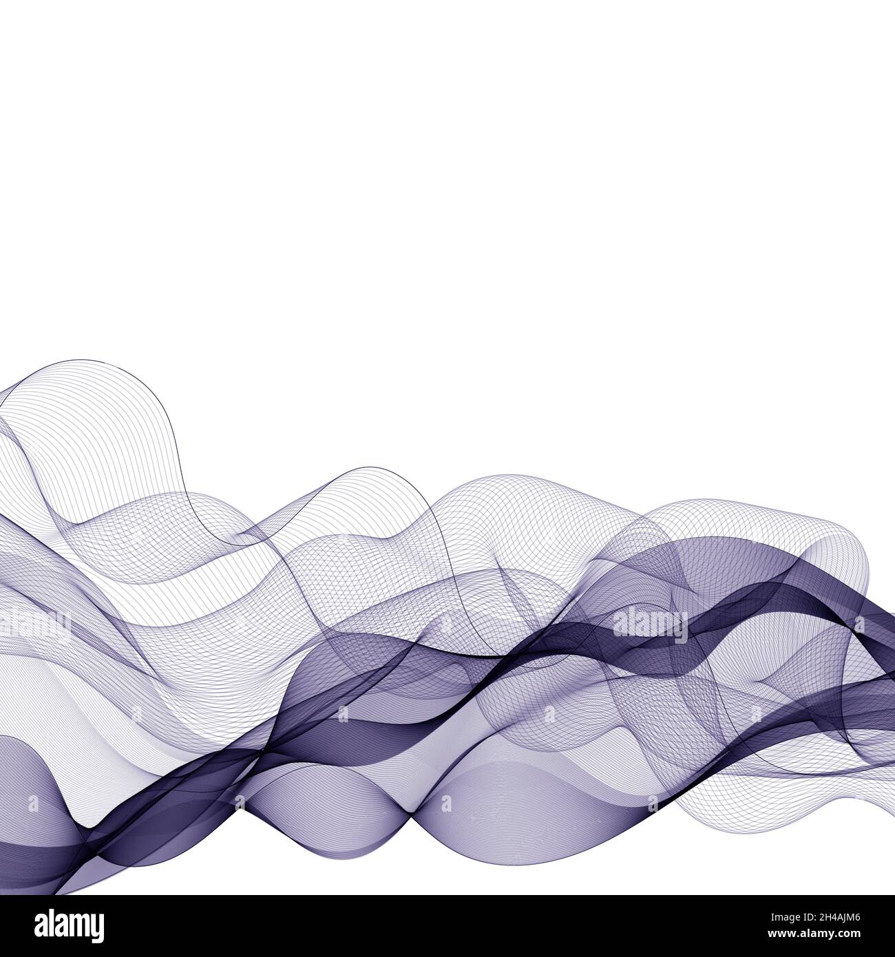 Abstract blue vector wave. Design element Stock Photo - Alamy