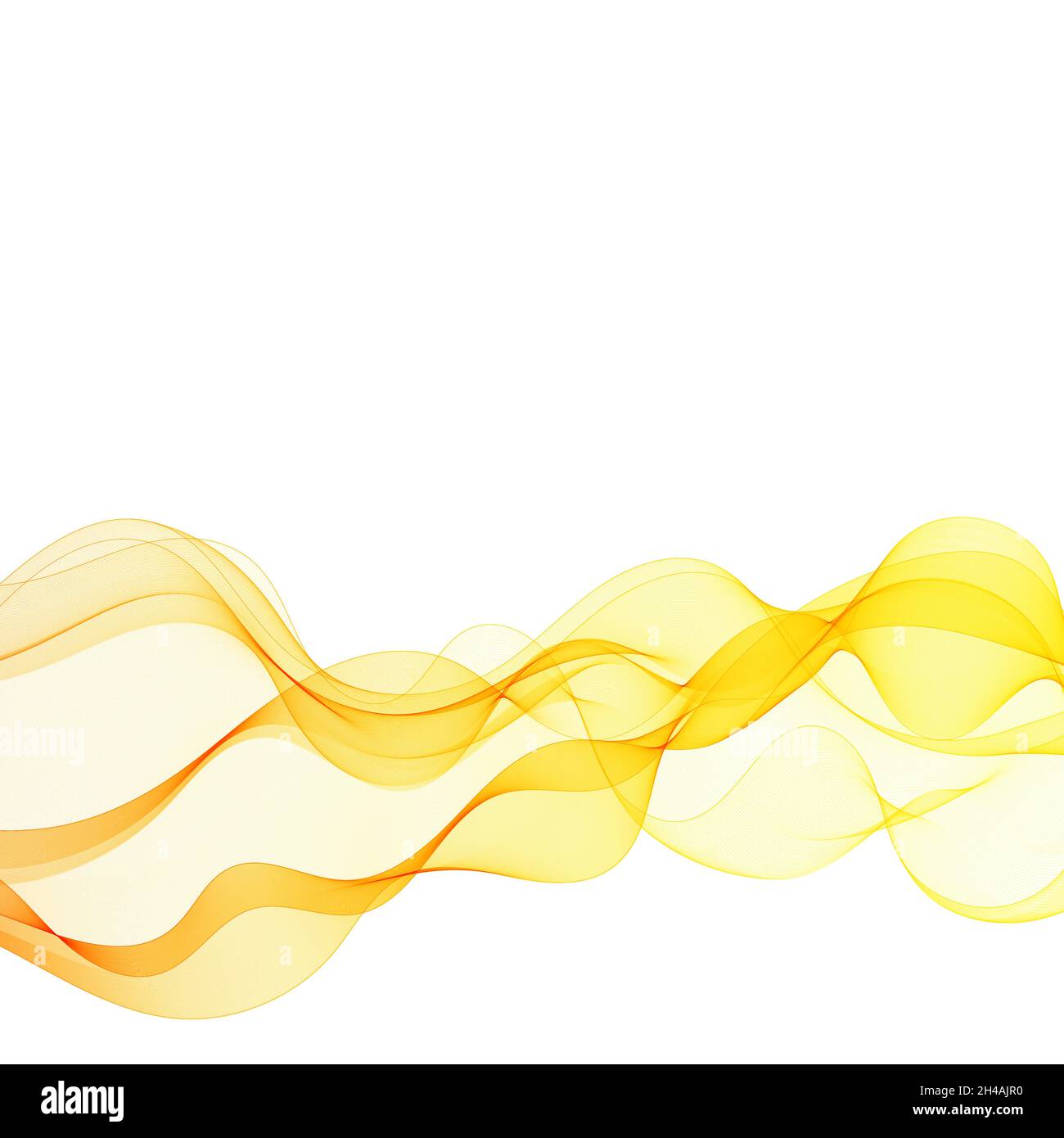 Yellow wavy lines. Abstract vector design element Stock Photo - Alamy