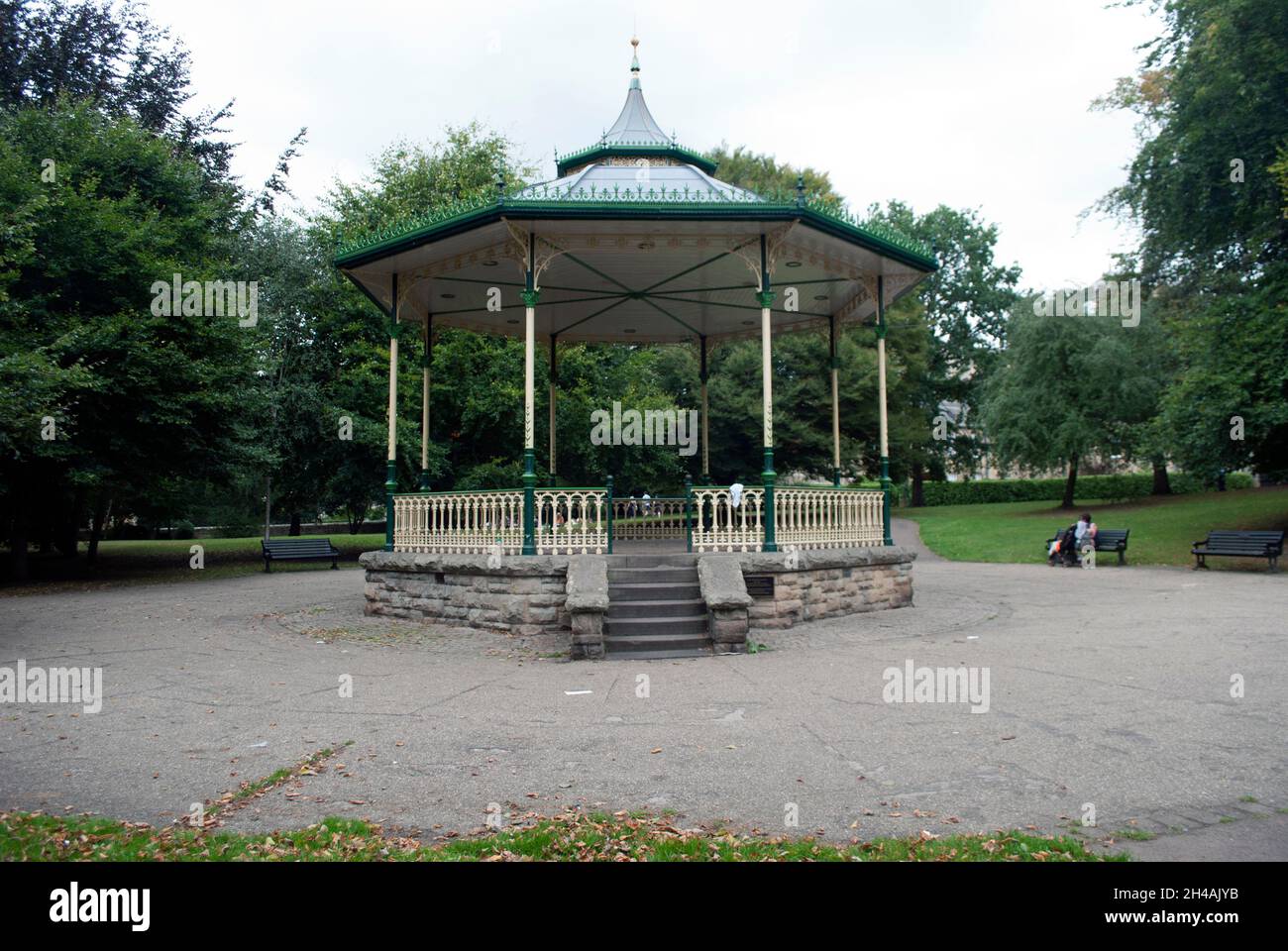 Hexham Bandstand in Hexham park, Hexham, Northumberland, England, UK ...