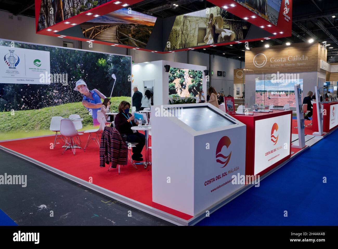 Exhibitors and visitors at the World Travel Market (WTM) at the Excel ...