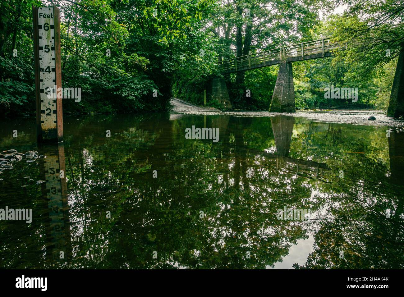 Grosmont ford and footbridge, North York Moors National Park, North ...