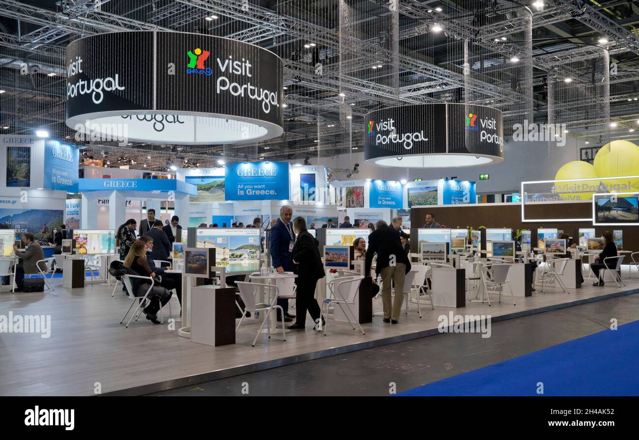 Exhibitors and visitors at the World Travel Market (WTM) at the Excel ...