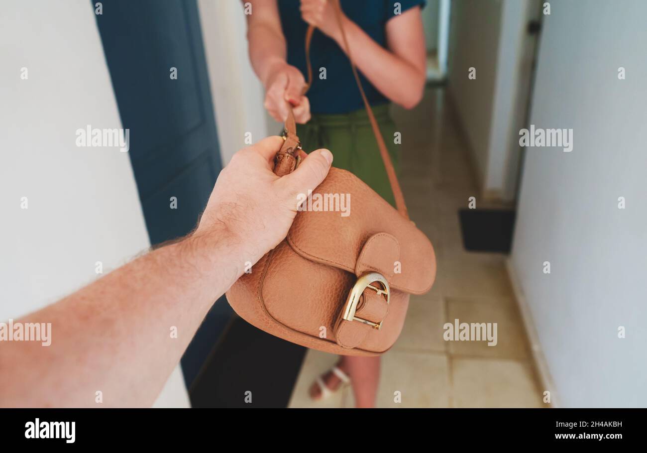Thief stealing purse from handbag hi-res stock photography and images ...