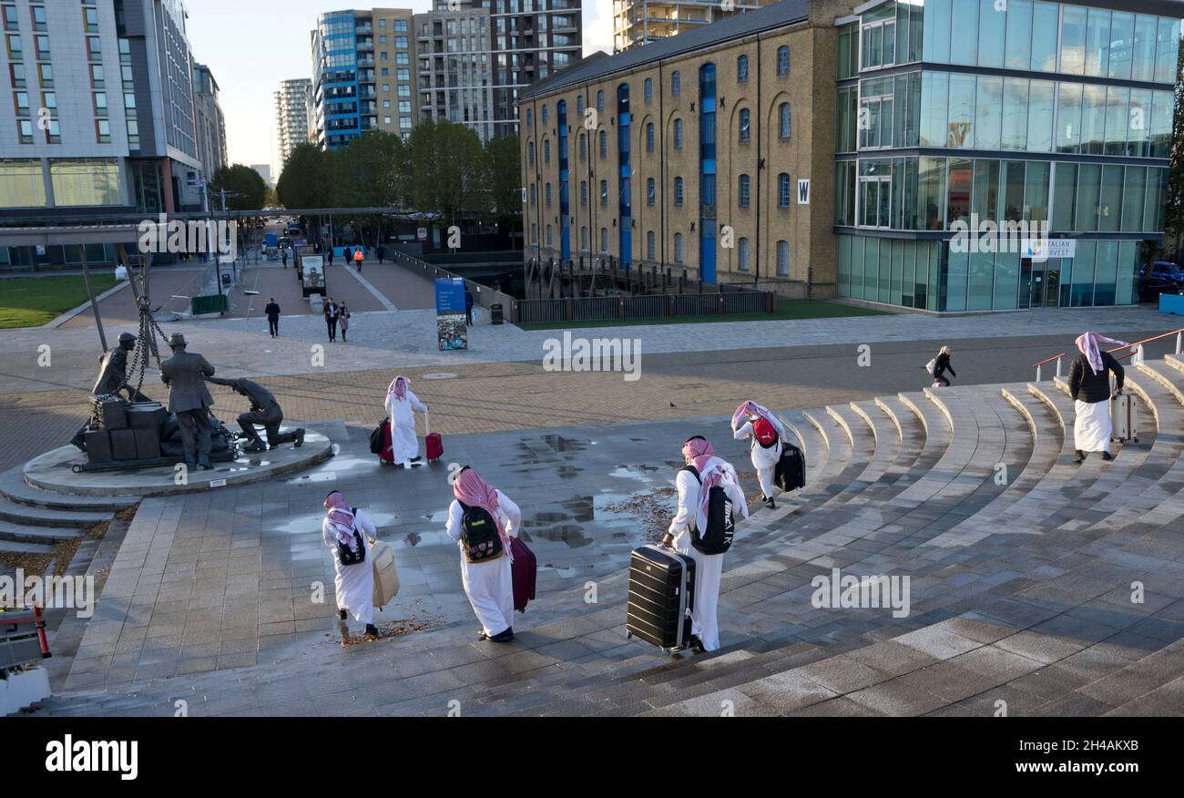 Exhibitors and visitors at the World Travel Market (WTM) at the Excel ...