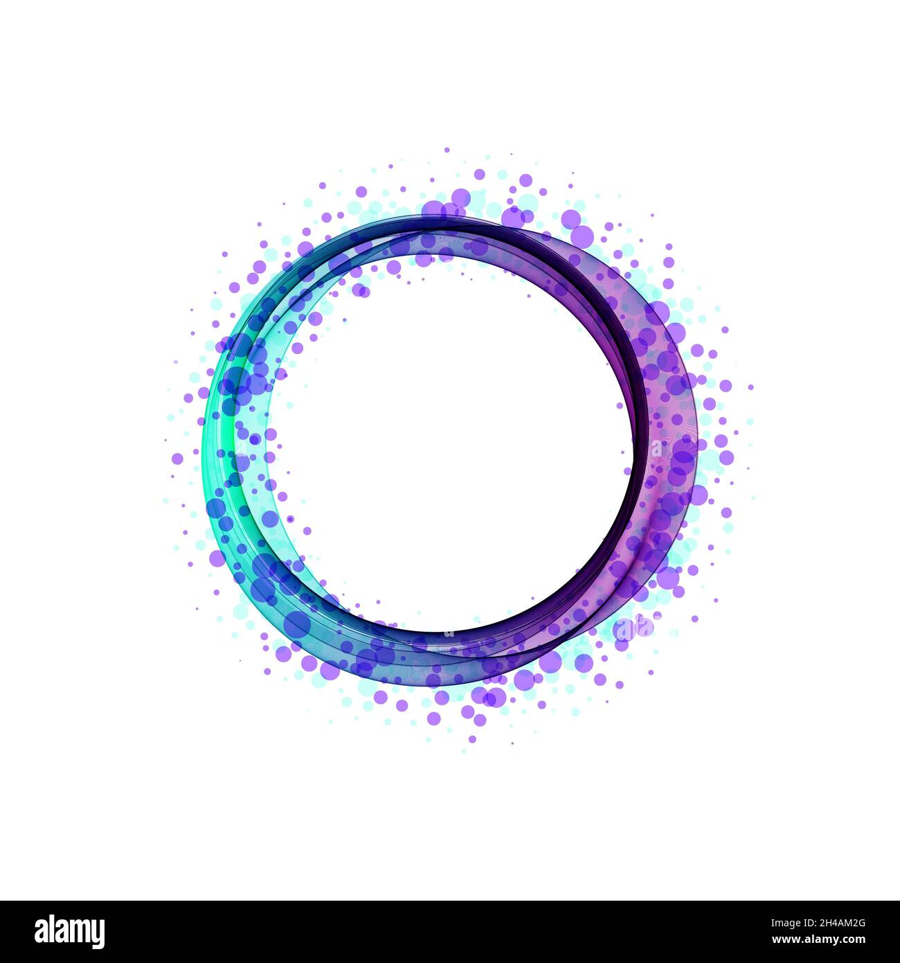 Abstract bright color wave in the shape of circle. Vector isolated ...