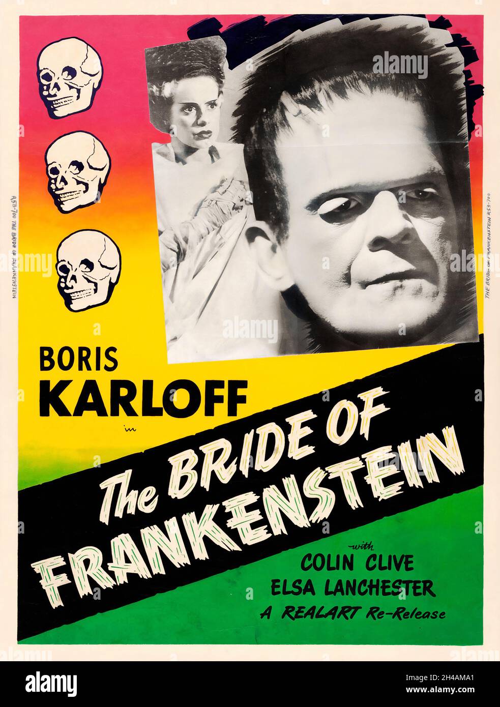 The Bride of Frankenstein (Realart, R-1953). Starring Boris Karloff and ...