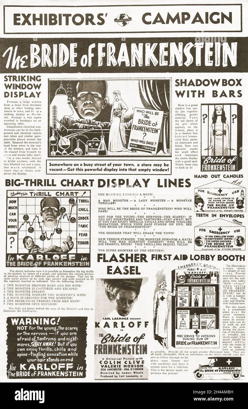 Bride of frankenstein 1935 poster hi-res stock photography and images ...