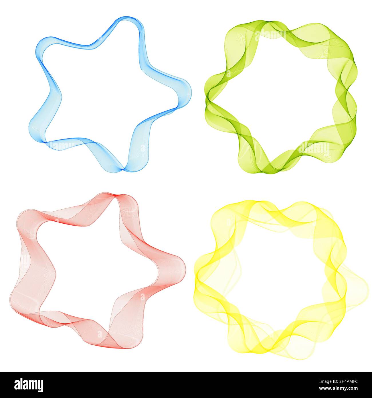 Abstract set of round wave patterns. Design element Stock Photo - Alamy