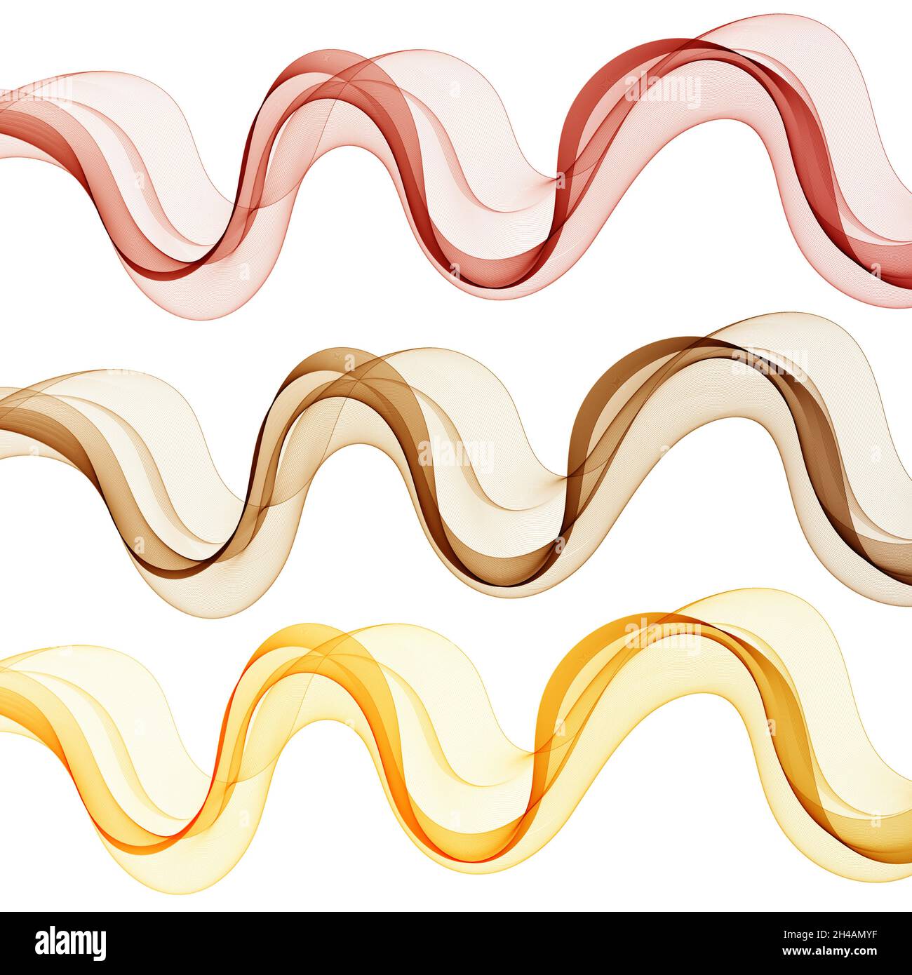 Set of abstract colored waves. Vector illustration Stock Photo - Alamy