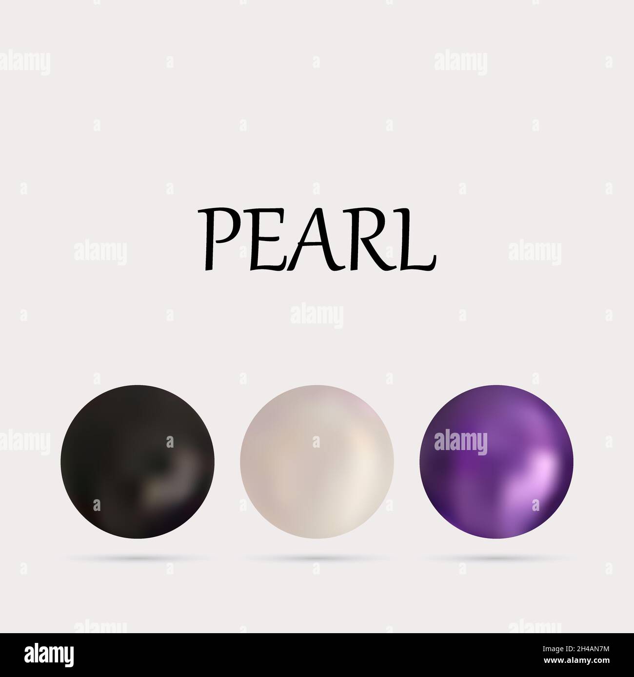 Set of colored pearls. Round 3D shapes Stock Photo - Alamy