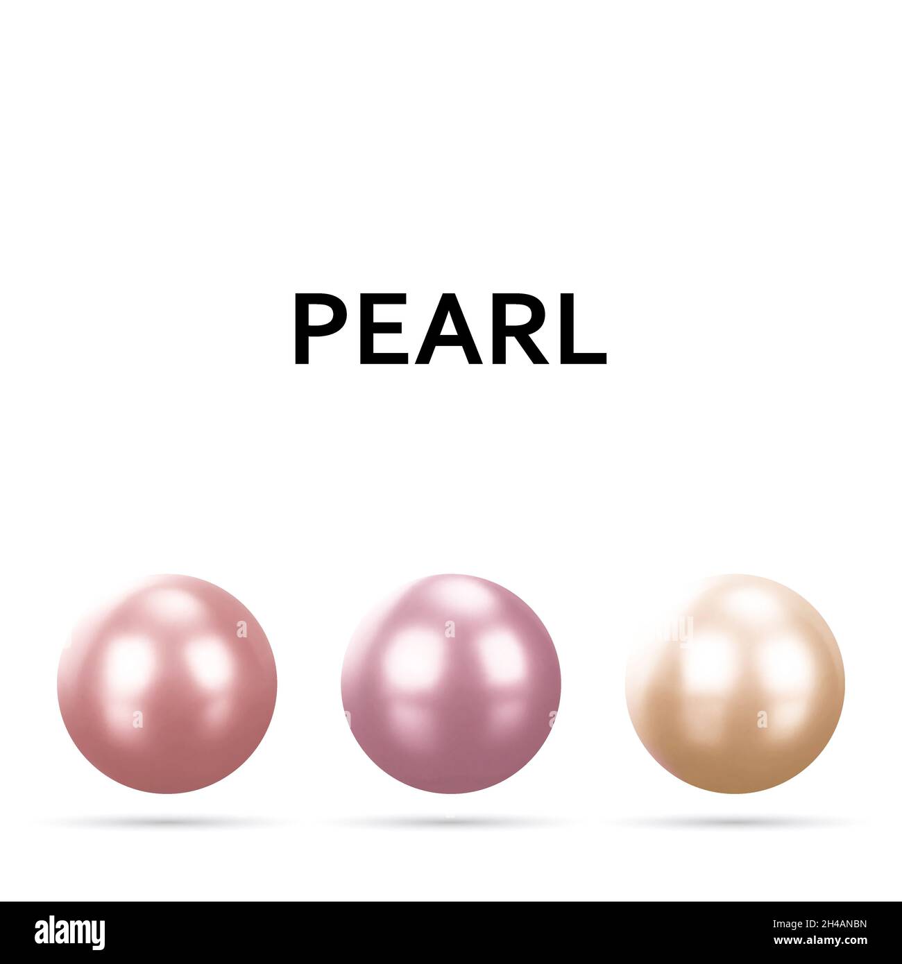 Abstract 3d sphere. Pearls, jewelry Design element Stock Photo - Alamy