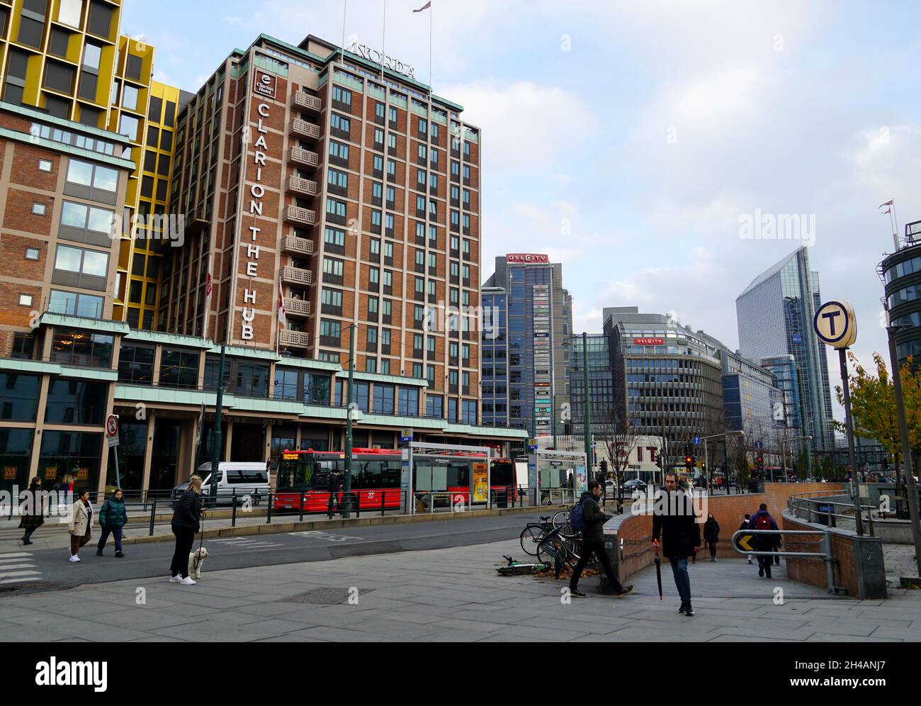 Oslo, Norway, 29th October, 2021. The urban center of the Norwegian ...