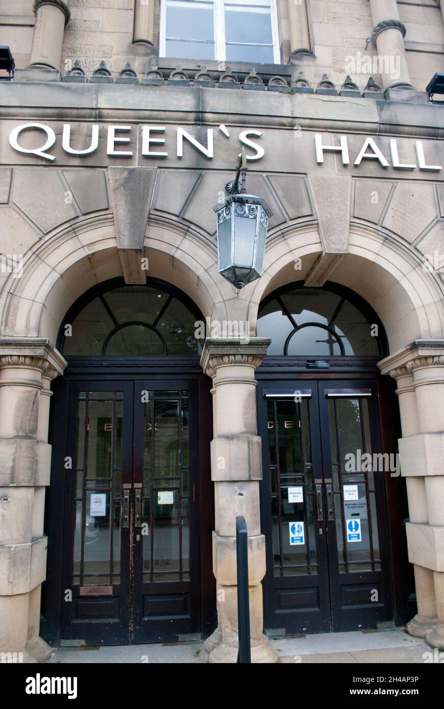 Entrance to Queen's Hall Arts Centre, Hexham, Northumberland, England ...
