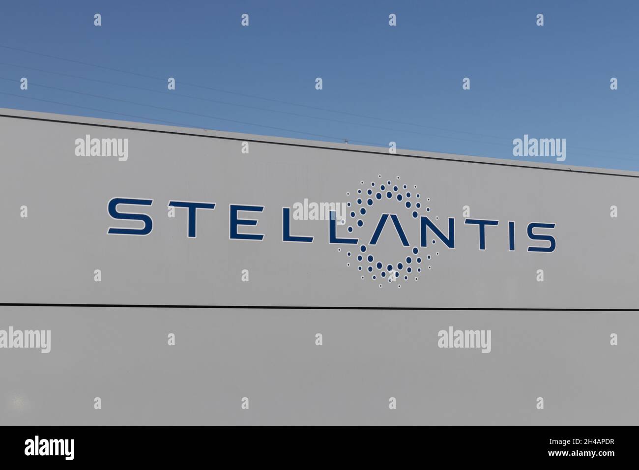 Kokomo - Circa October 2021: Stellantis logo at the transmission ...