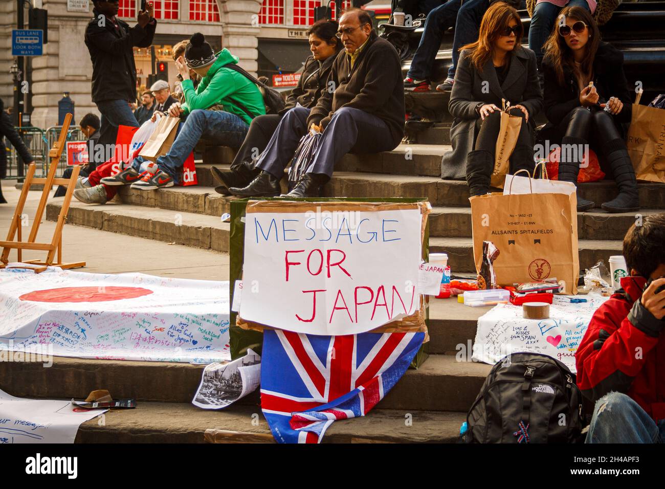 London, United Kingdom; March 15th 2011: Shows of solidarity with the ...