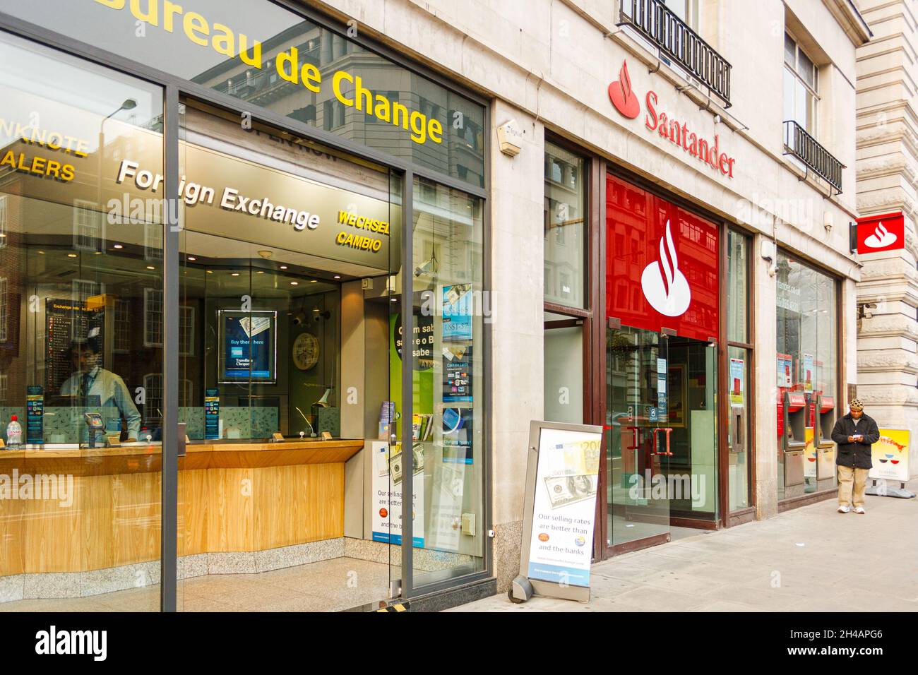 London, United Kingdom; March 15th 2011: Santander bank office on ...