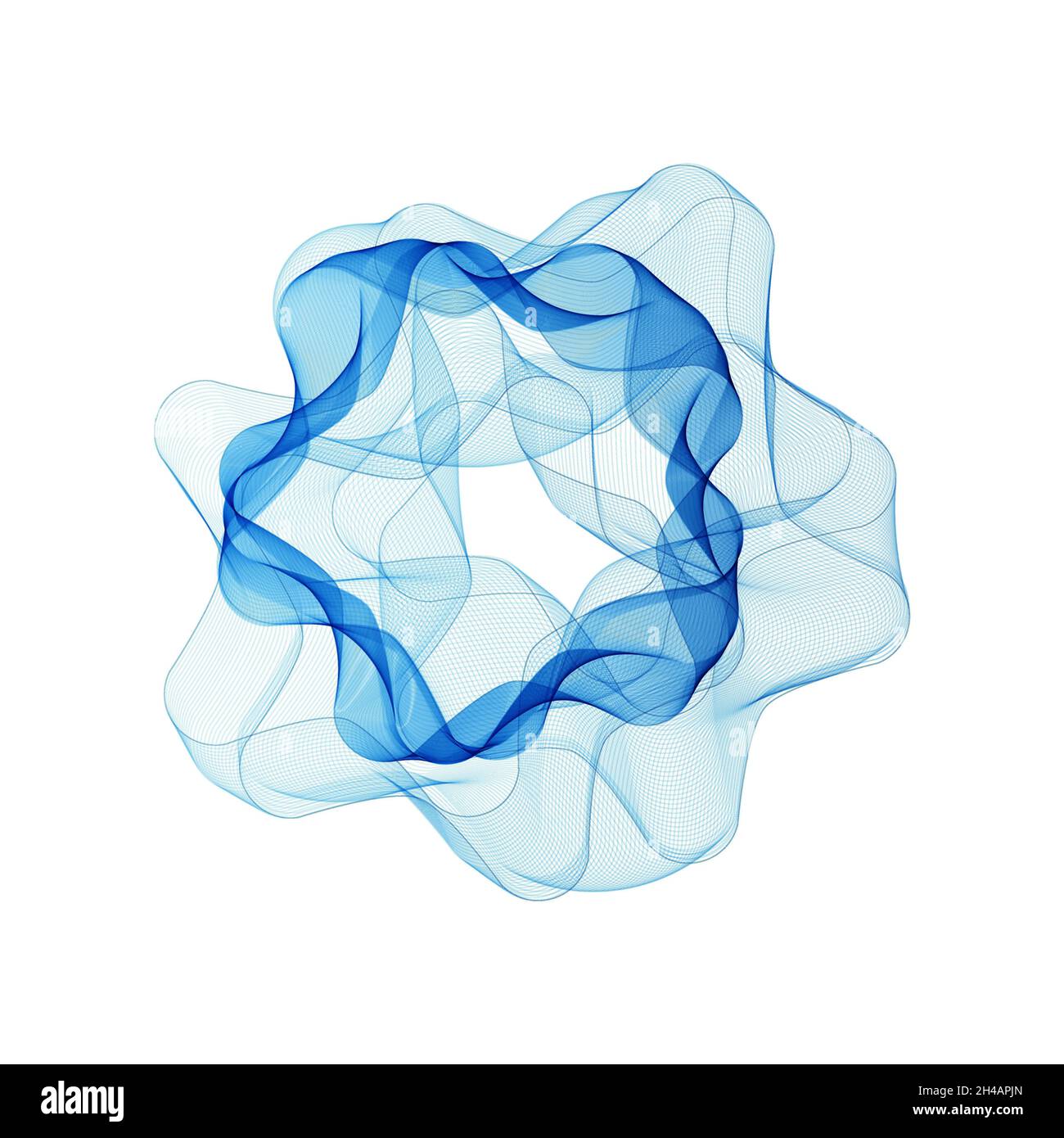 Blue wave pattern. Curl in a circle Stock Photo - Alamy