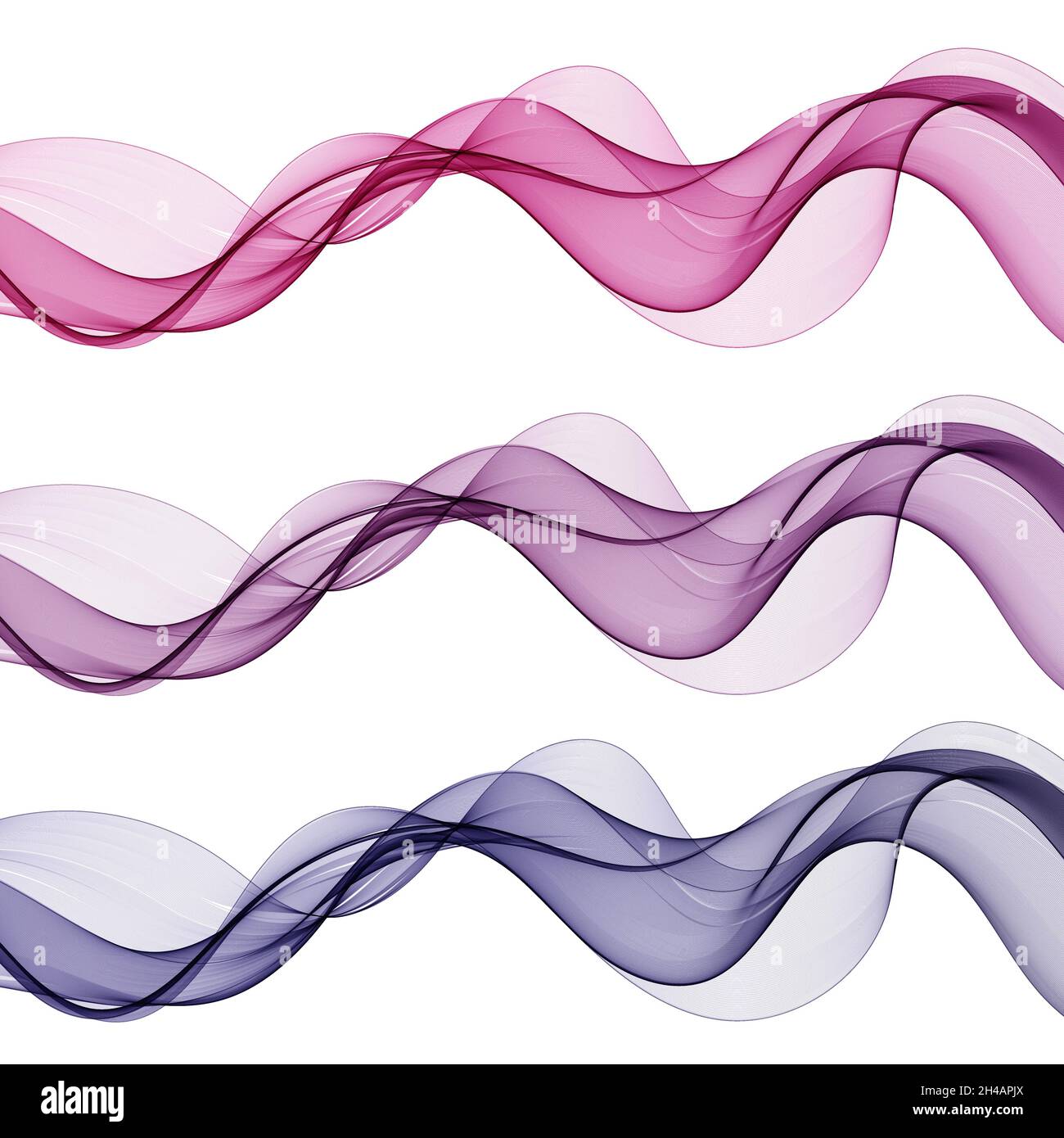 Colored abstract waves. Banner layout. Presentation template. Set of ...