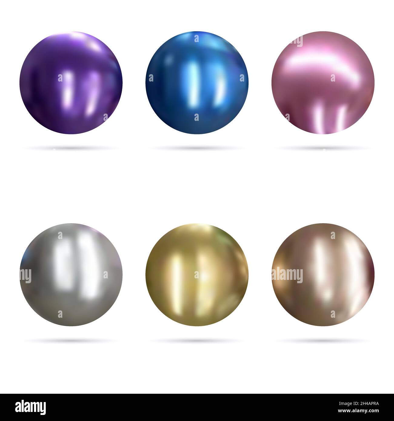 Set of multi-colored pearls. Design element Stock Photo - Alamy