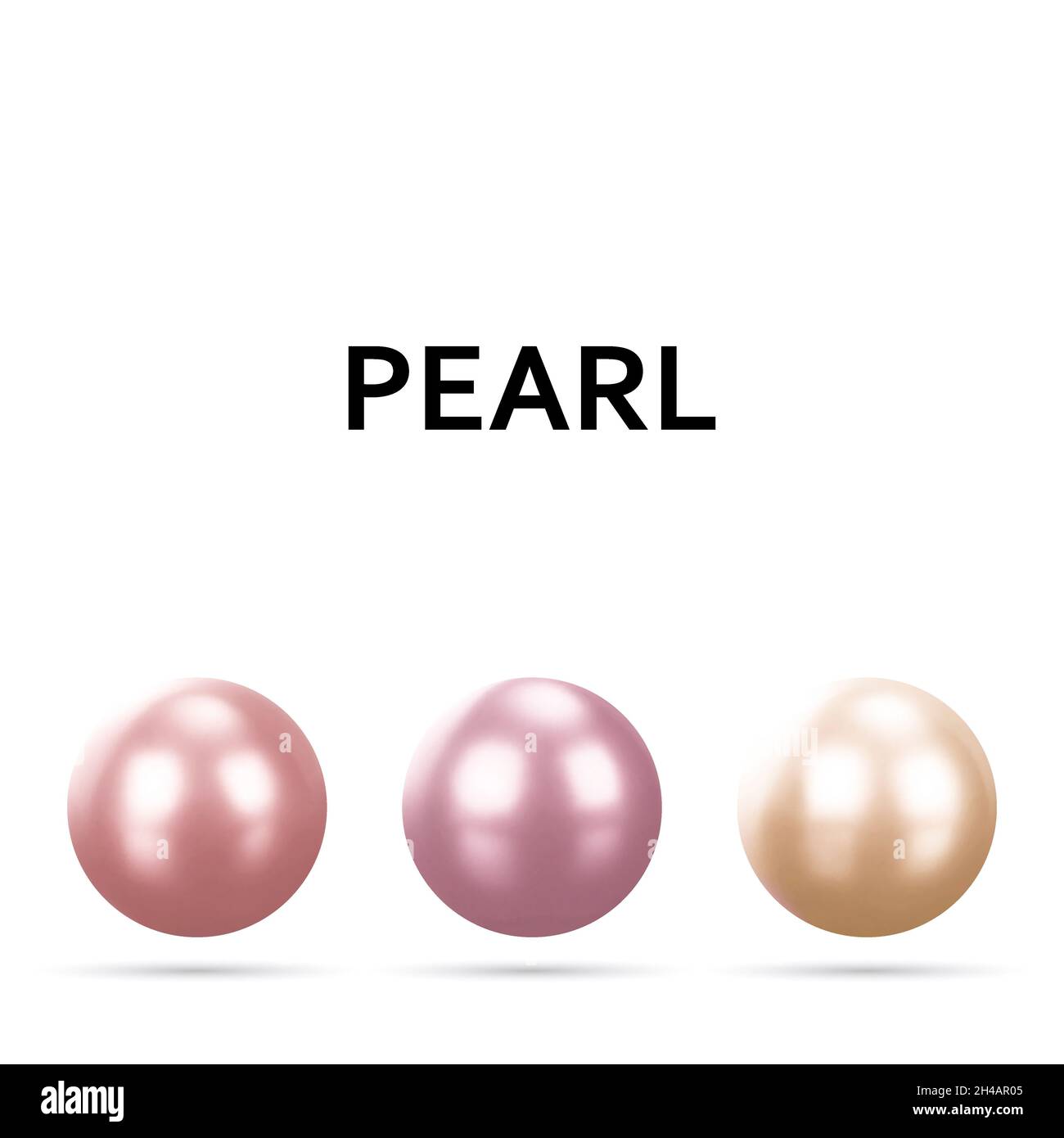 Abstract 3d sphere. Pearls, jewelry Design element Stock Photo - Alamy