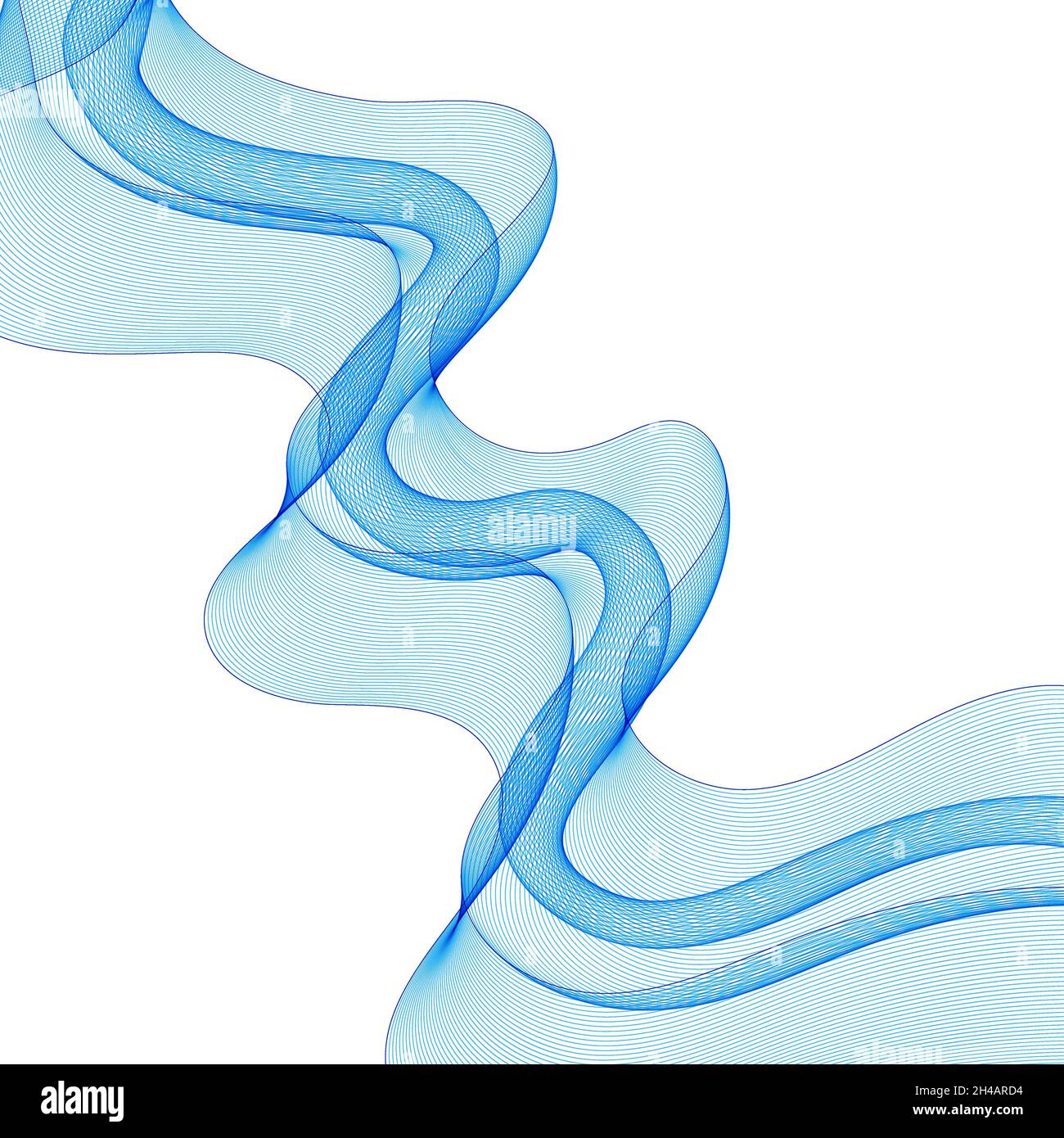 Blue abstract curve. Vector background. Bright wave Stock Photo - Alamy