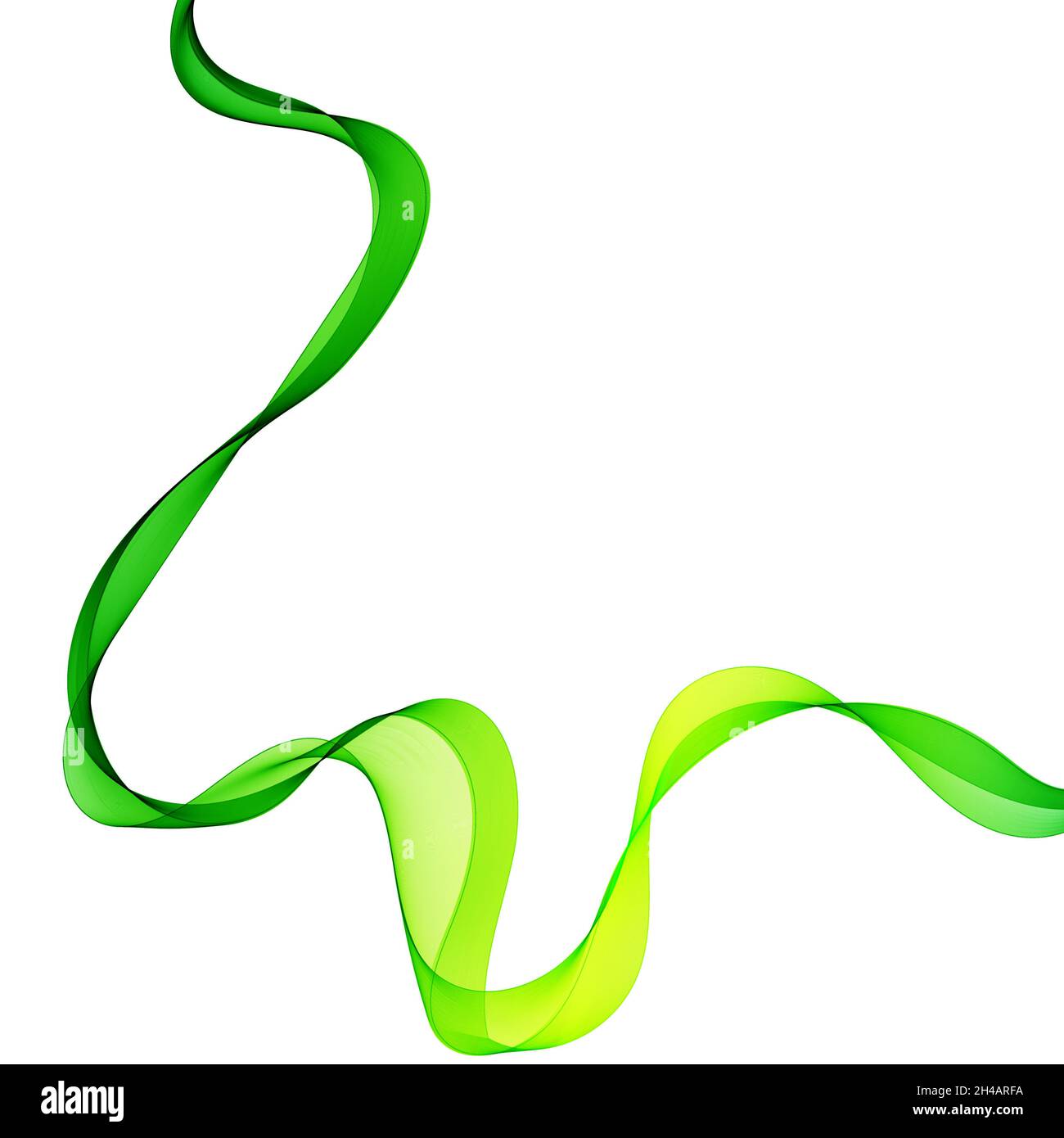 Green abstract curve. Vector background. Bright wave Stock Photo - Alamy