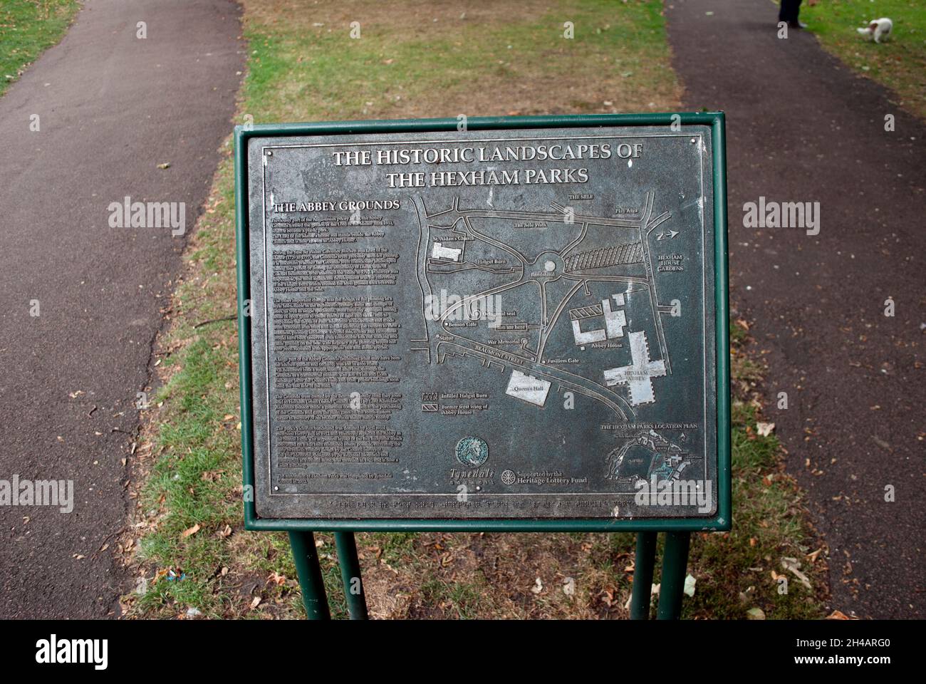 The Historic Landscapes of Hexham Parks, Abbey Grounds, bronze, metal ...