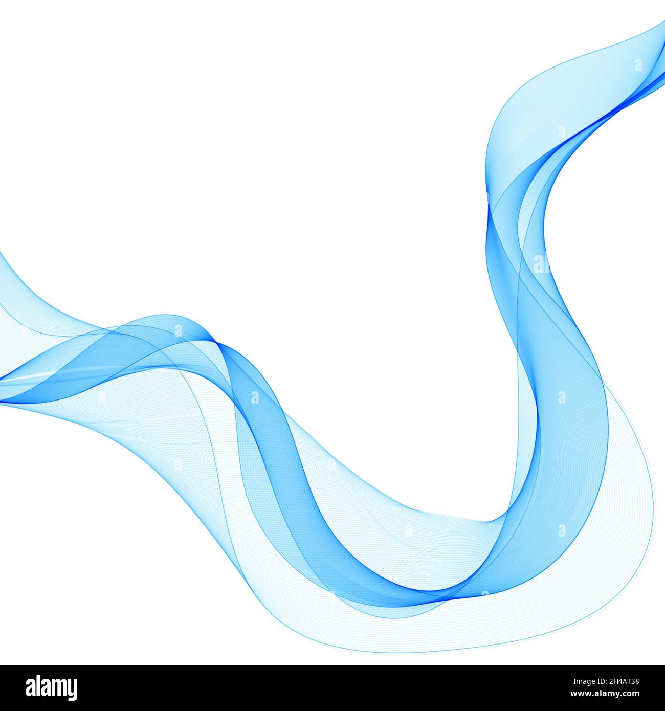 Blue abstract wave. Curves isolated on white background Stock Photo - Alamy