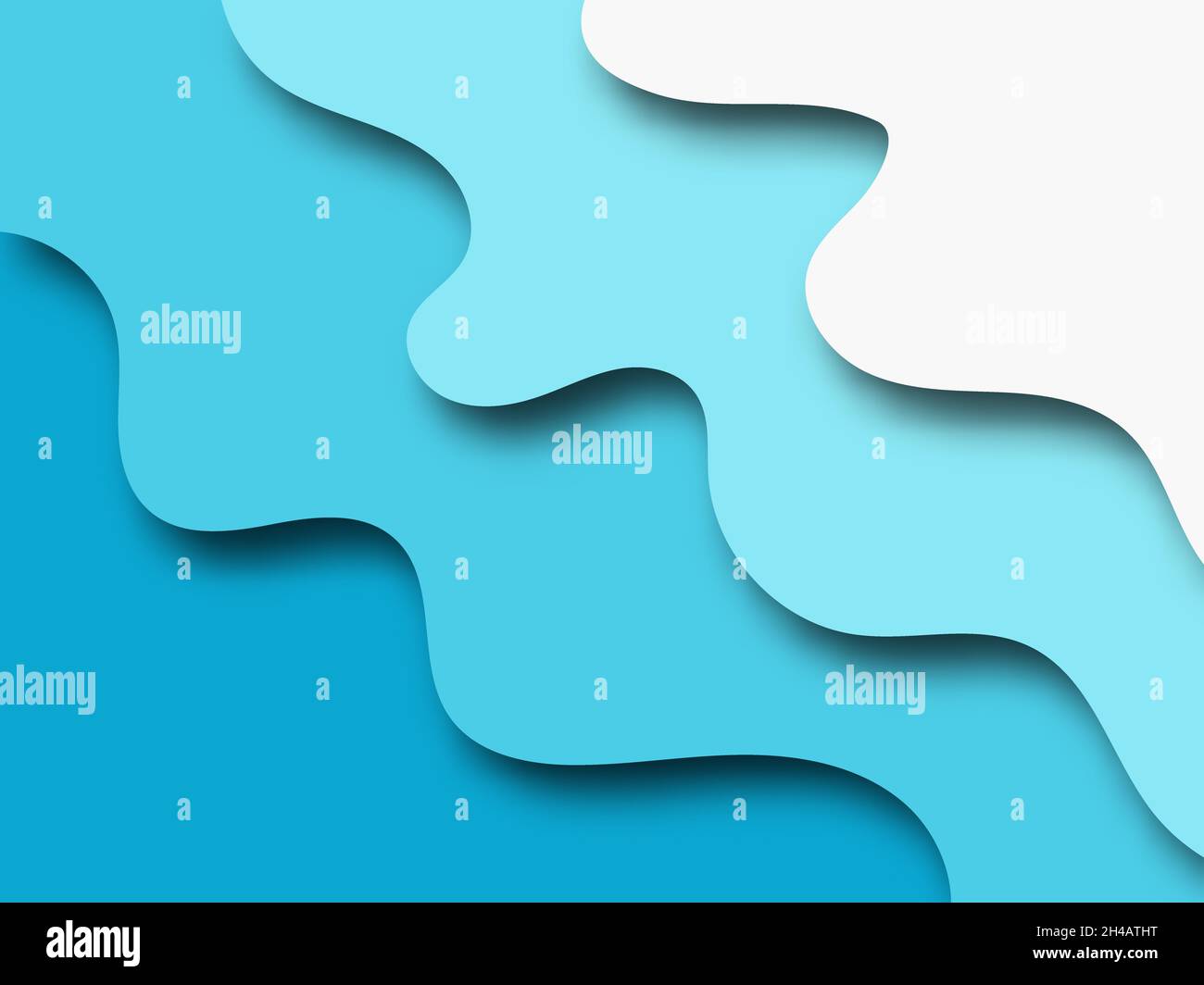 Multicolor paper layers 3D paper with gradient on blue background ...