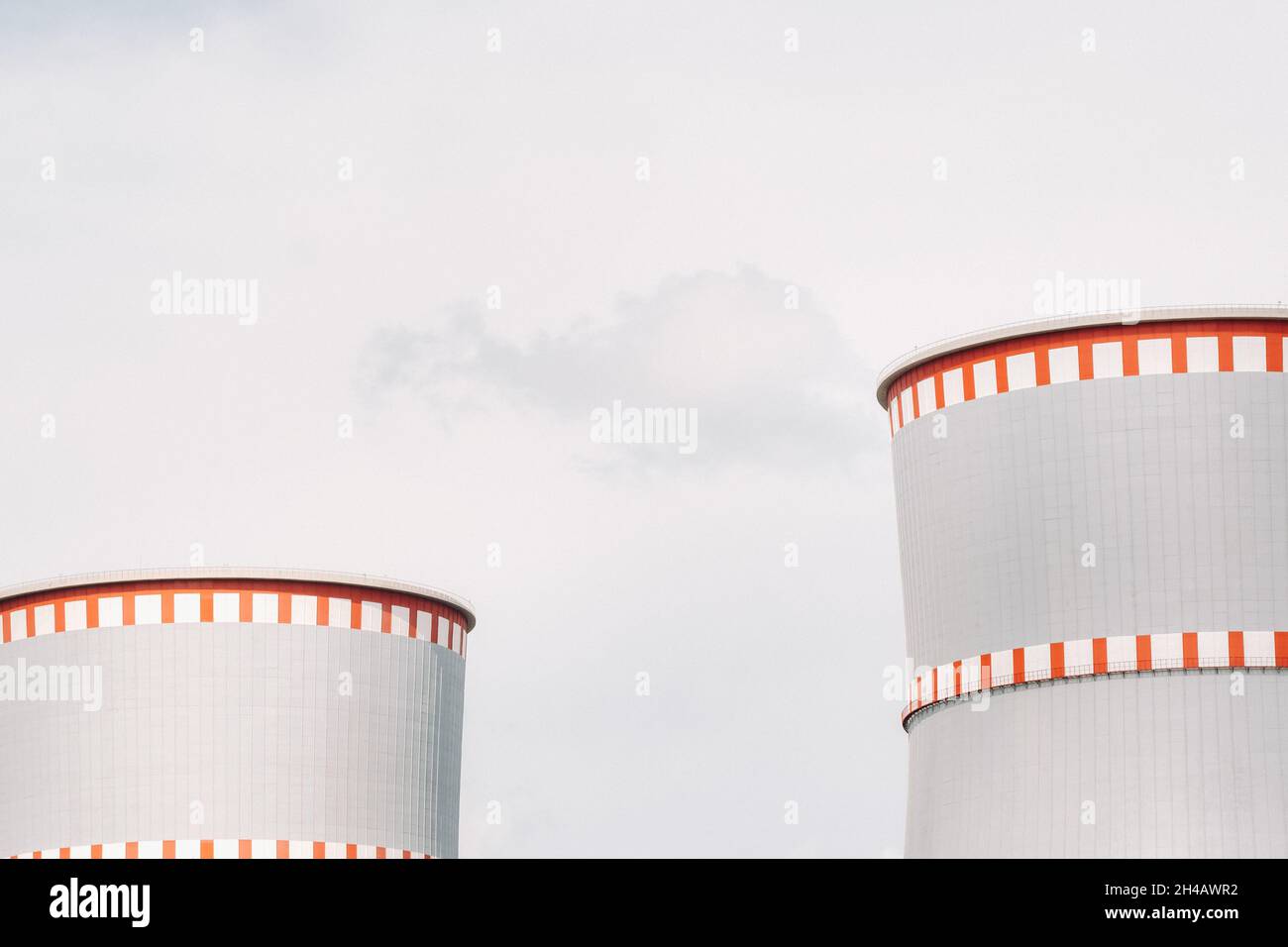 Belarusian nuclear power plant in Ostrovets district.Field around the ...