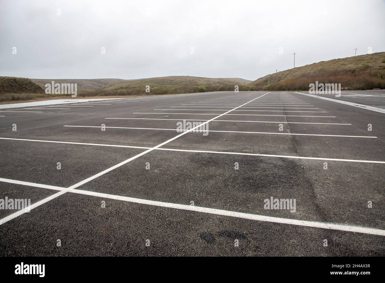 The parking lot at Drakes Beach. Point Reyes National Seashore is un ...